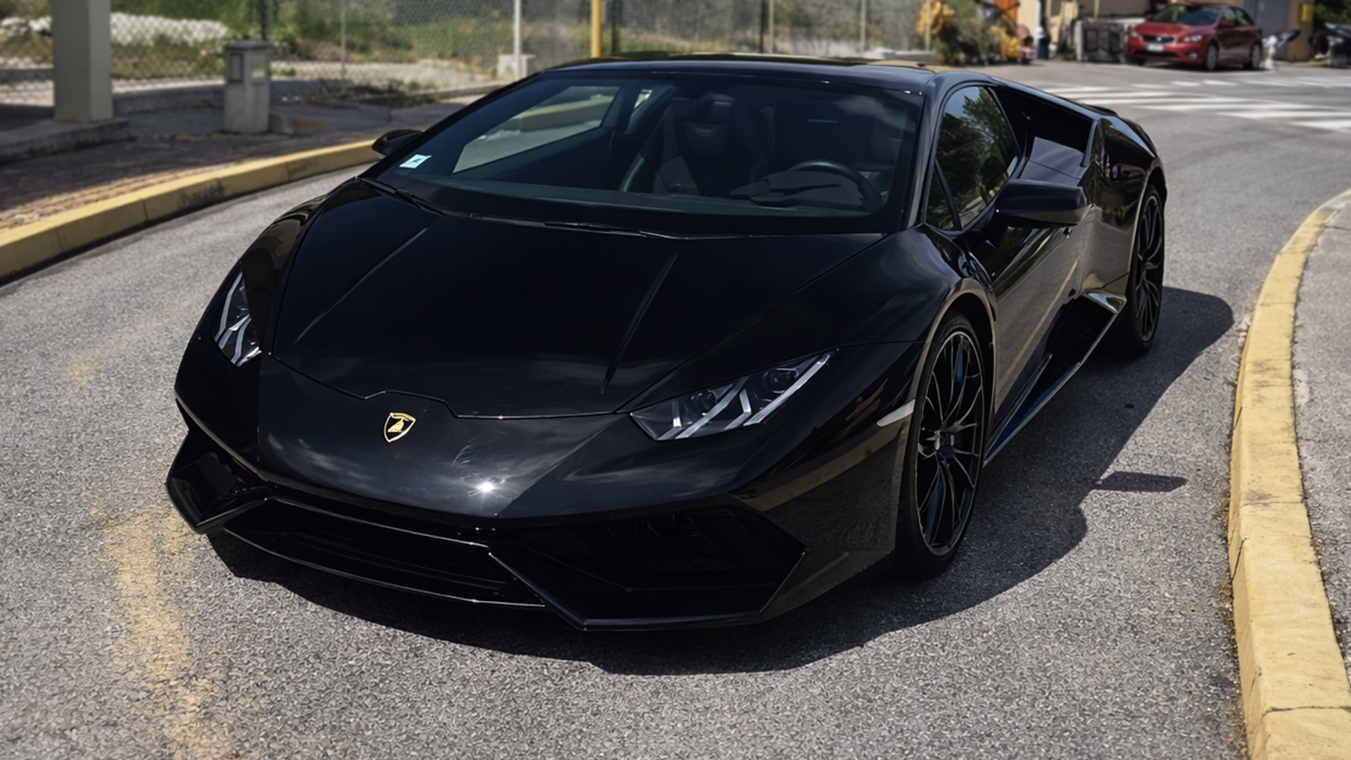 Driving a Lamborghini Huracan at full speed