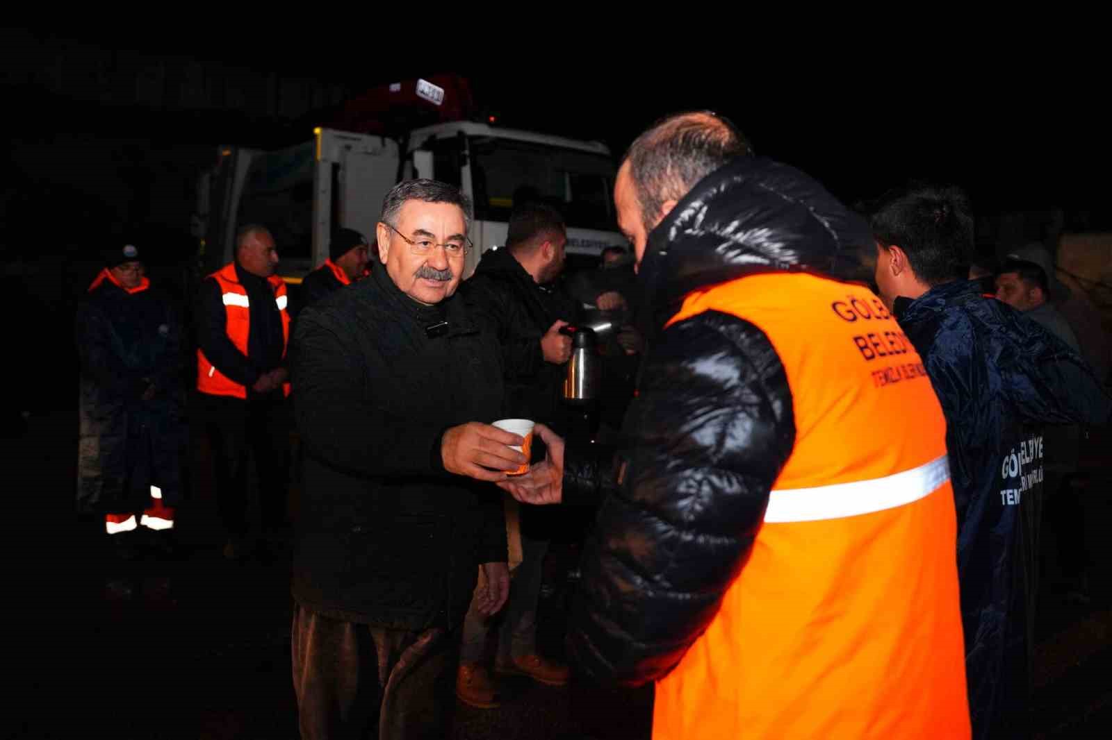 Odabaşı’dan karla mücadele ekiplerine ziyaret