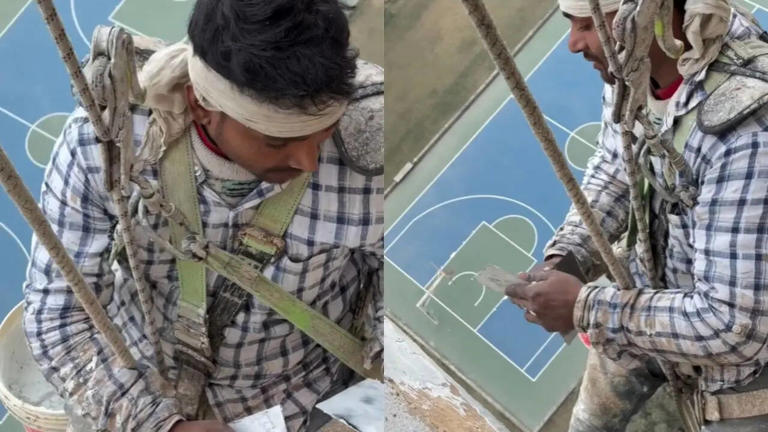 Painting at dangerous heights, earning big: This high-rise painter's ...