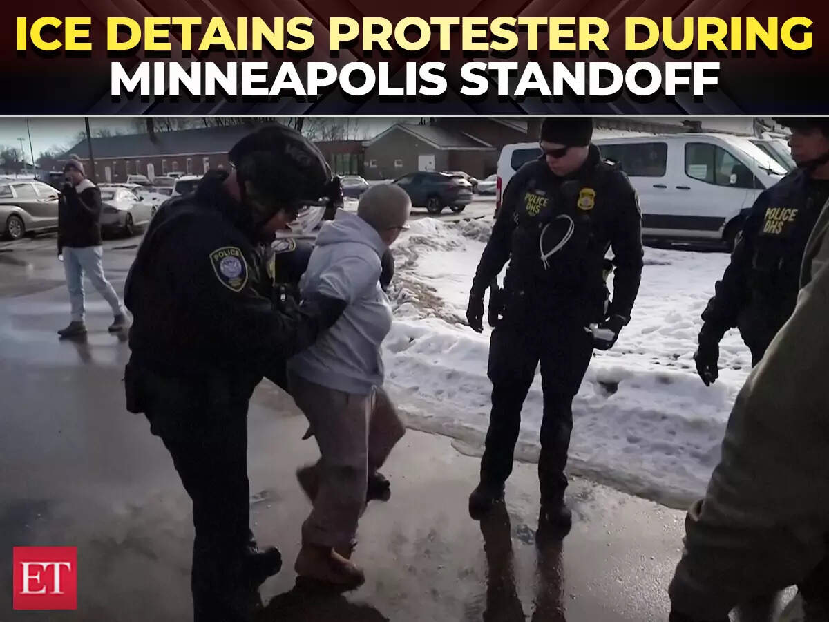 ICE agents arrest protester during anti-ICE protest in tense ...