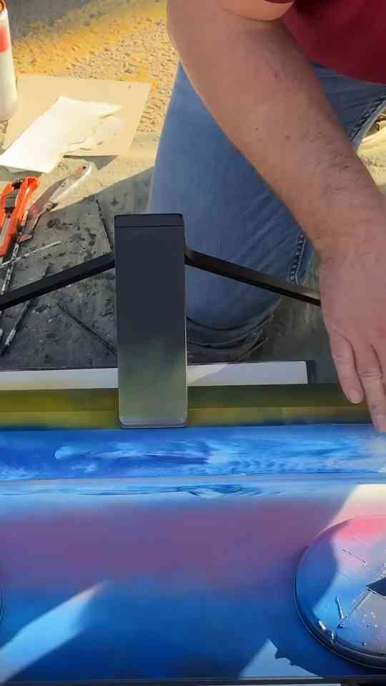 Street artist sprayed my monitor