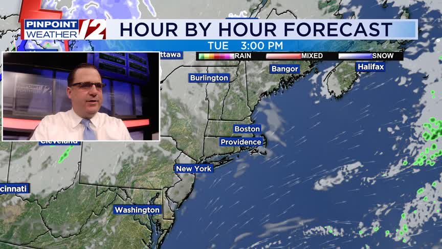 WPRI 12 weather now 1/13/25: Dry today; showers arrive late tonight
