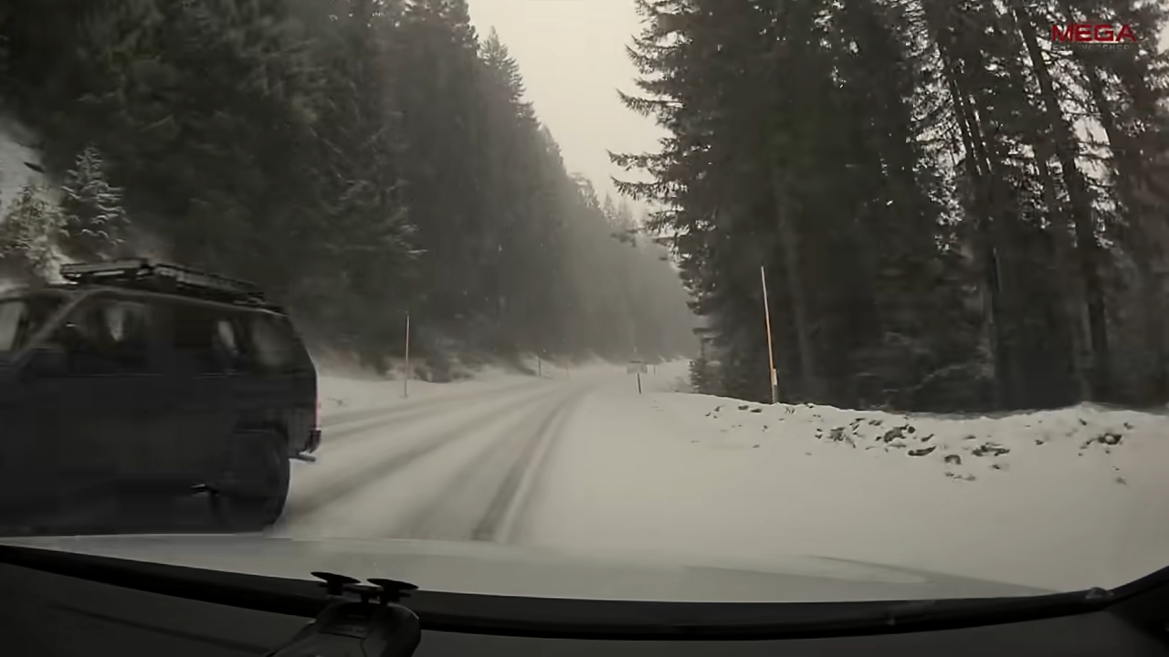 What happens when you lose a front wheel in snow