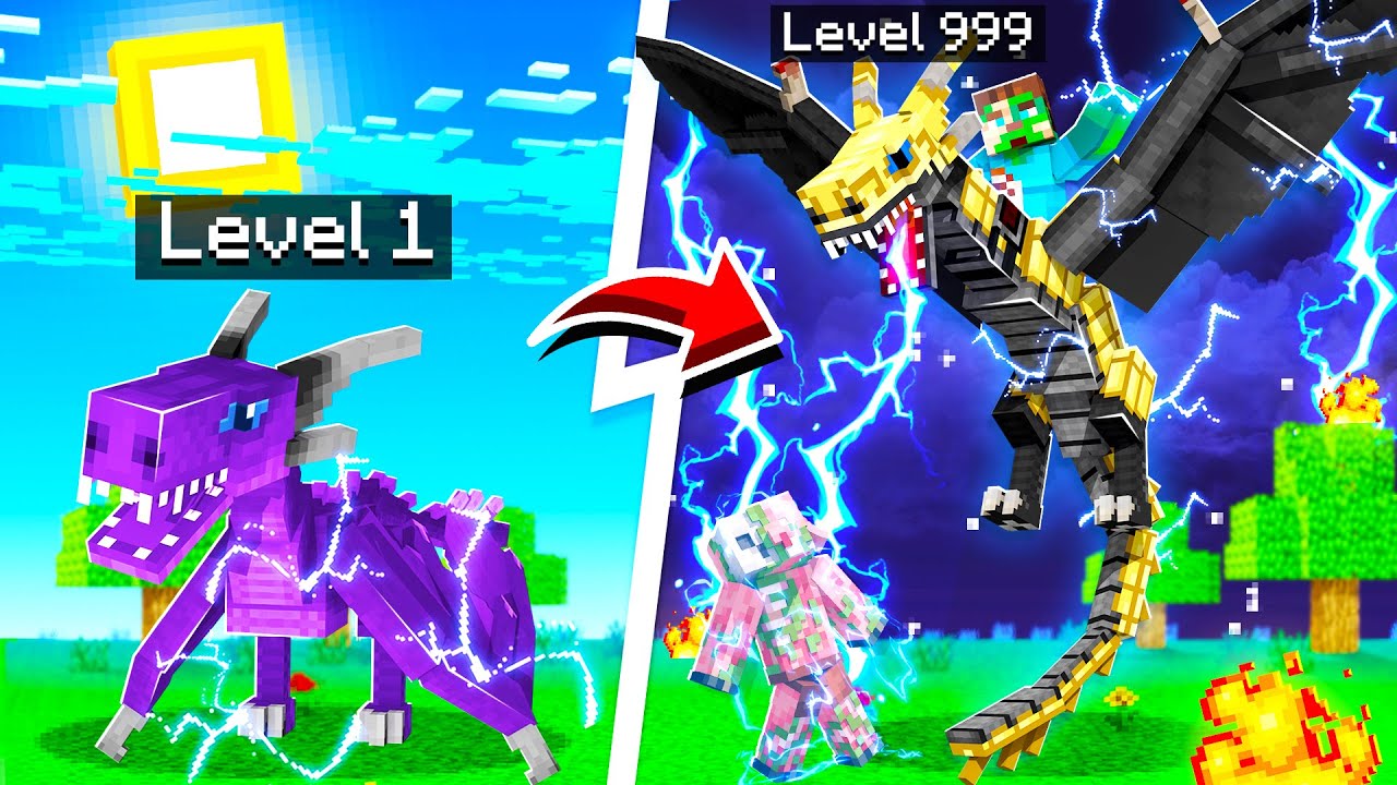 Max upgrading my pet lightning dragon in MINECRAFT!