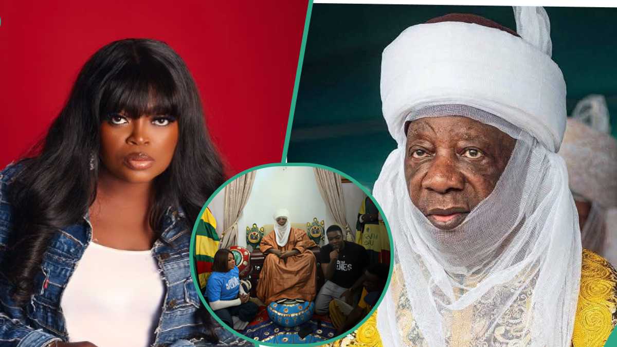 Funke Akindele pays homage to Emir of Ilorin as she breaks cinema ...