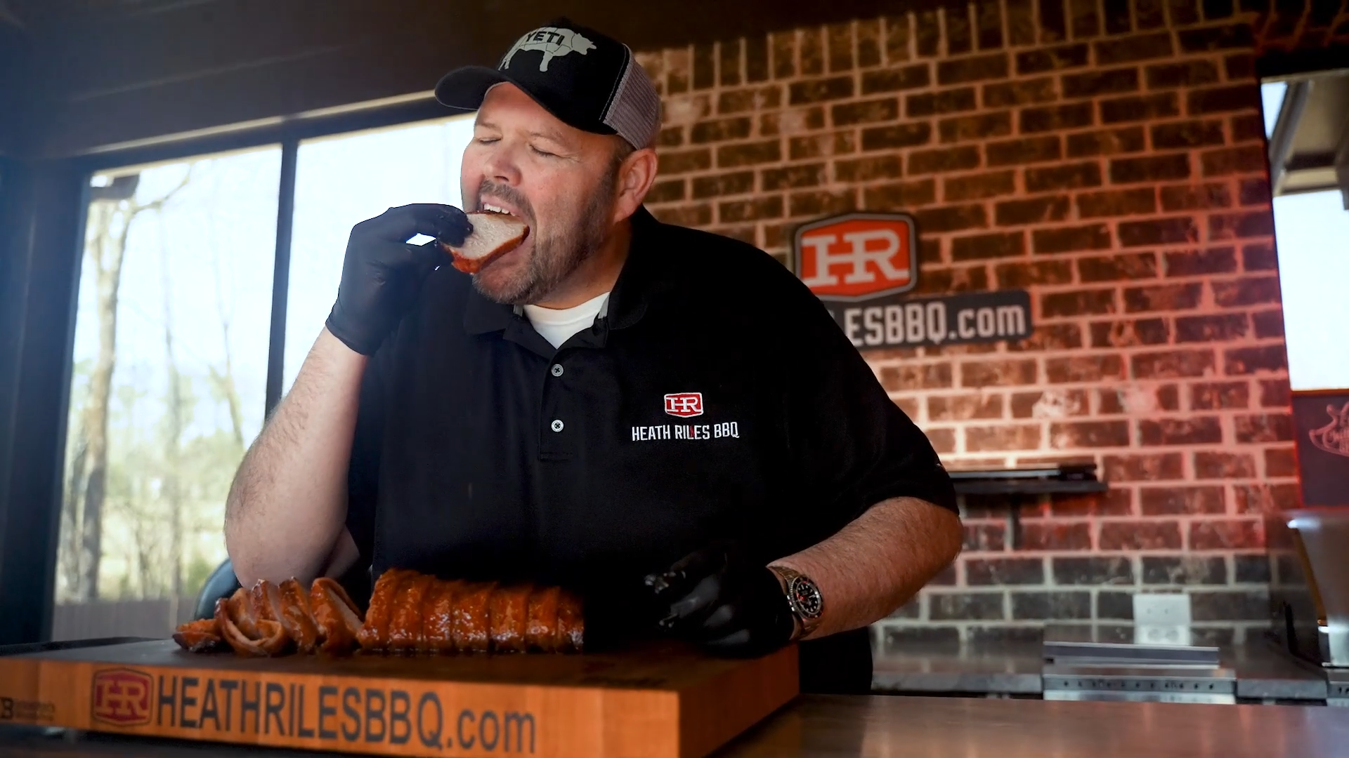 Bacon wrapped pork tenderloin on a pellet smoker