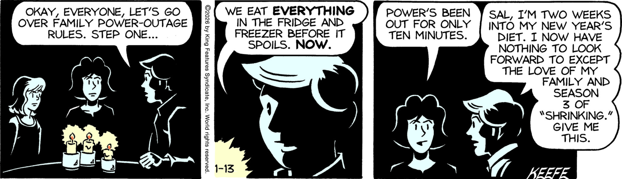 Sally Forth by Francesco Marciuliano; drawn by Jim Keefe