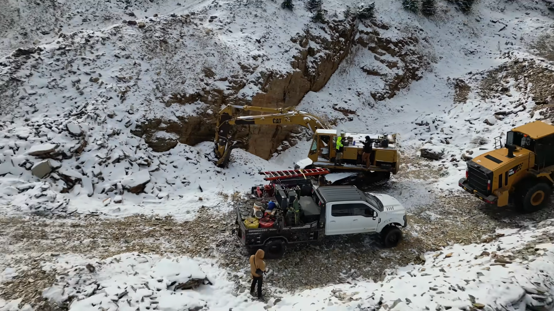 They used an oxy-acetylene bomb to start this abandoned excavator