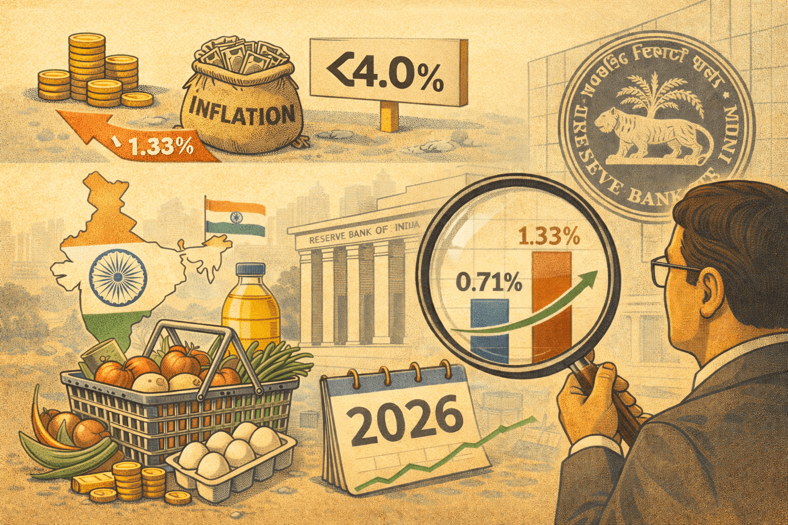 India’s inflation ticks up in December but remains well below RBI target