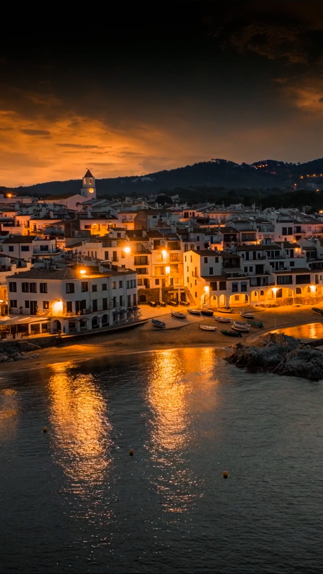 Calella's coastal gem: Drone tour reveals rustic Spanish charm