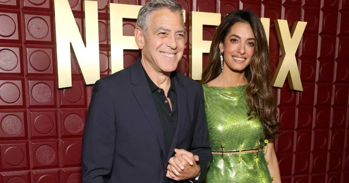 Amal Clooney's tiny Versace minidress is held together by safety pins