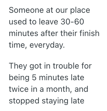 Employee was told to work only during his contracted hours and avoid ...