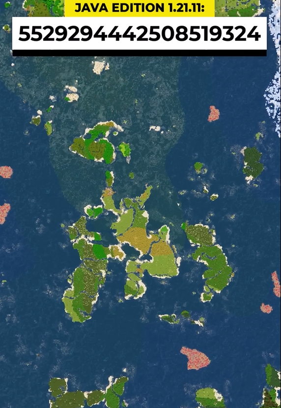 I found a Minecraft archipelago seed with a village spawn!