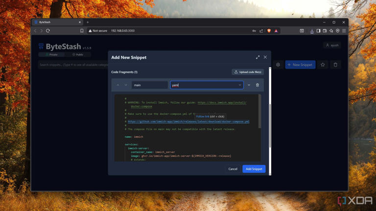 ByteStash is a self-hosted GitHub Gist alternative that lets you share ...