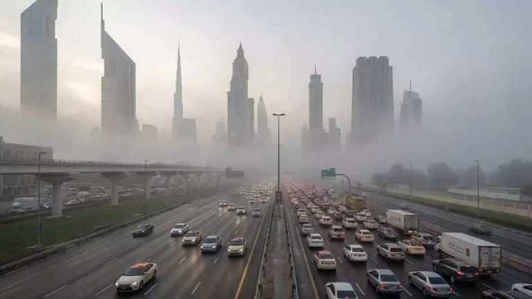 UAE issues weather alert as dense fog causes traffic delays in Abu ...