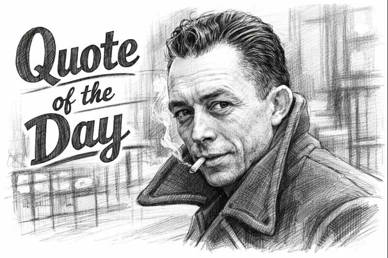 Quote of the day by Albert Camus: 'I rebel - therefore we exist,' and ...