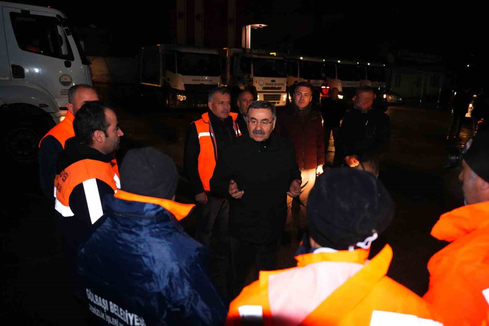 Odabaşı’dan karla mücadele ekiplerine ziyaret