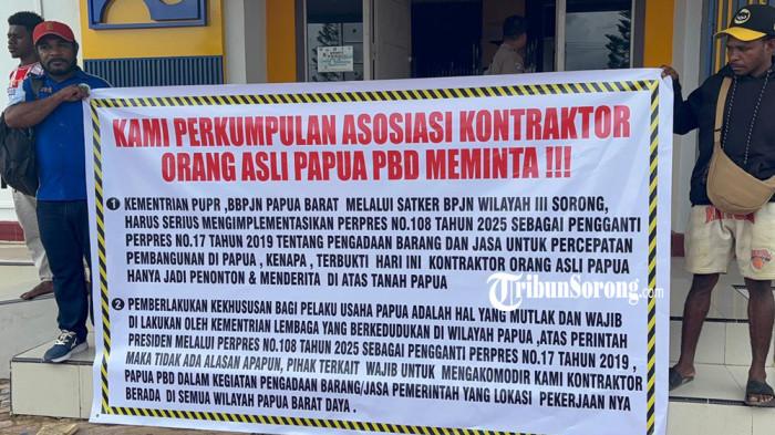 Kontraktor OAP Demo Kantor BPJN Papua Barat,Minim Akomodir Proyek ...