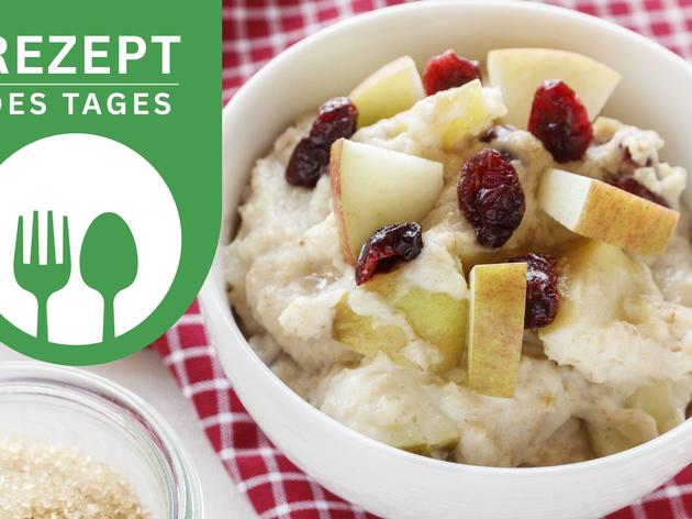 Power-Frühstück für kalte Tage: Amaranth Porridge mit Apfel und Nüssen