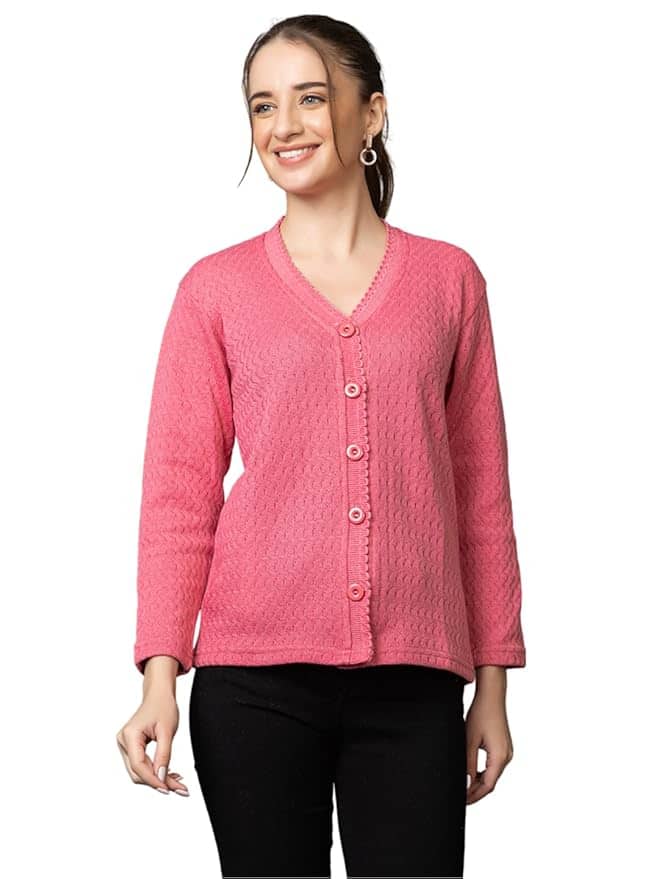 Top stylish woolen V-neck cardigans for women