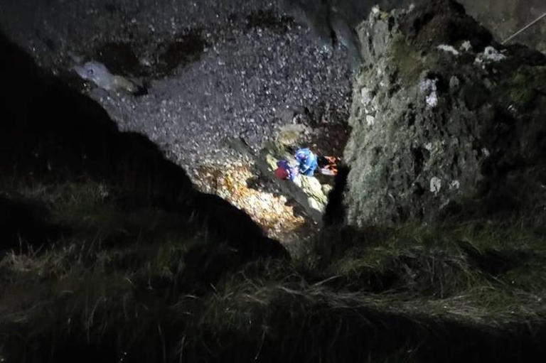 Missing camper airlifted to hospital after cliff fall