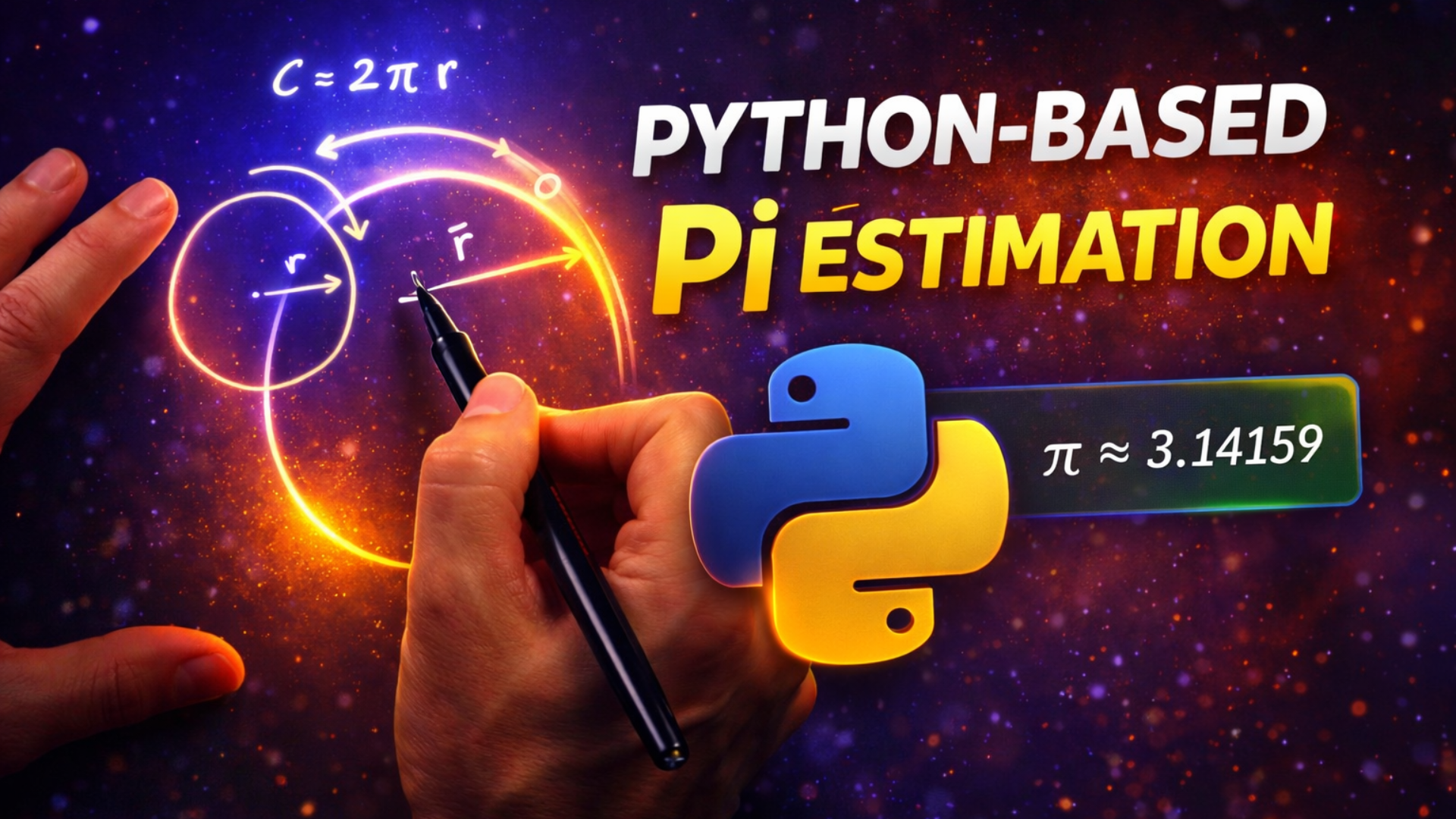 Estimating pi with fake circles using Python