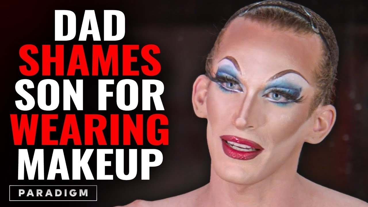 Dad shames son for wearing makeup