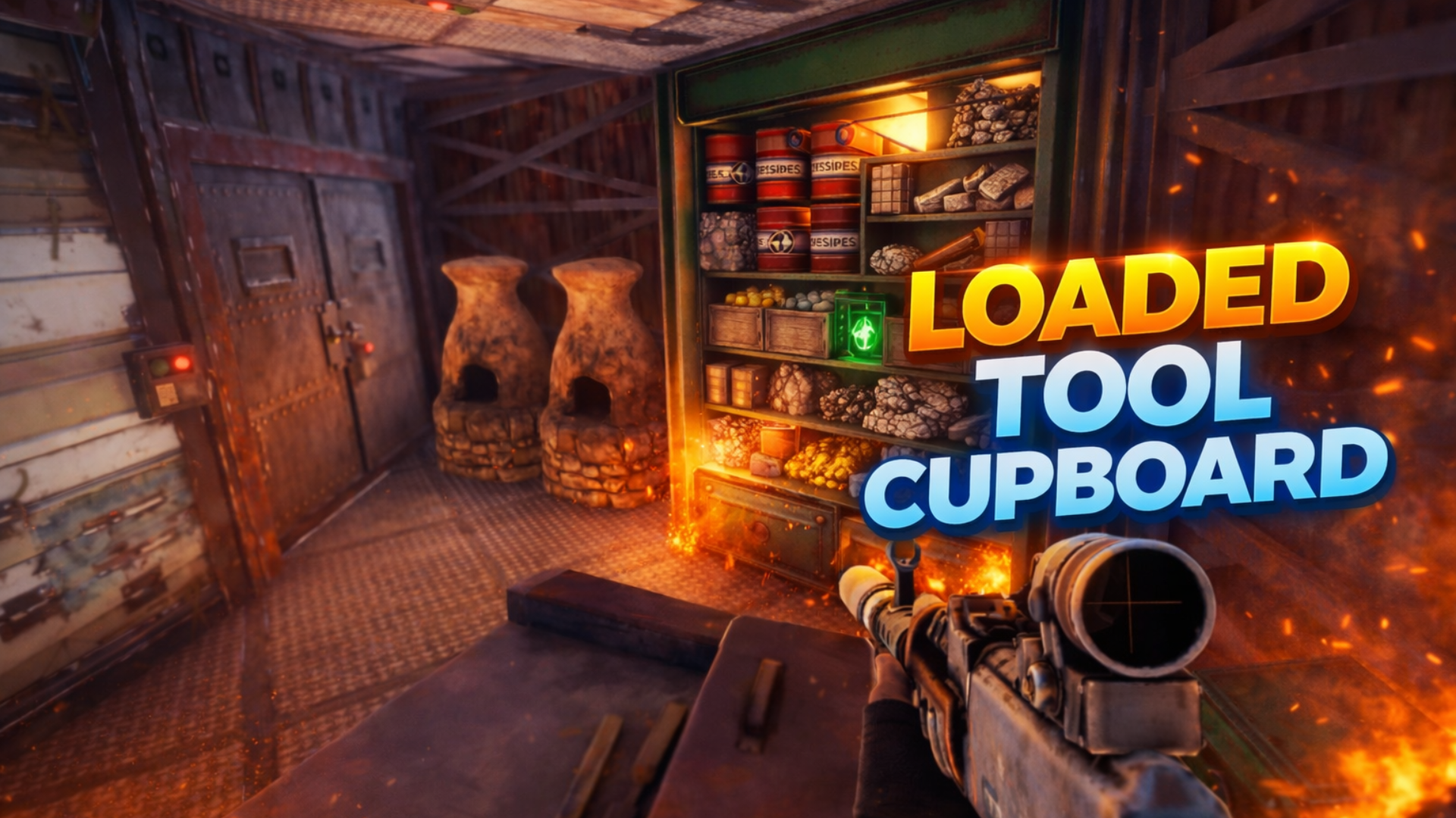 Solo base raid: Tool cupboard stacked with materials