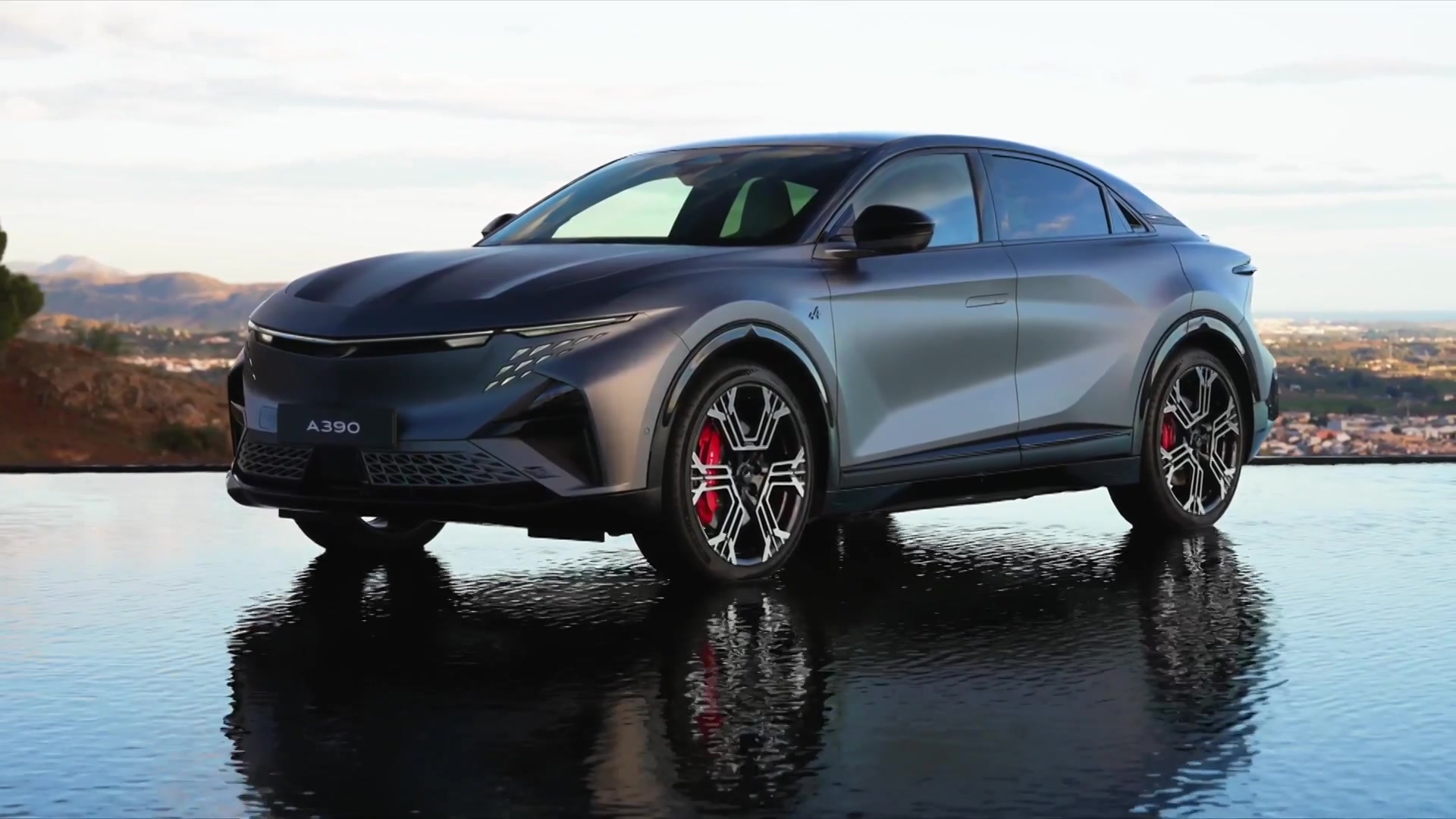 Alpine A390 GTS design preview in matt thunder grey