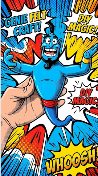 Aladdin genie satisfying wool art | DIY needle felting