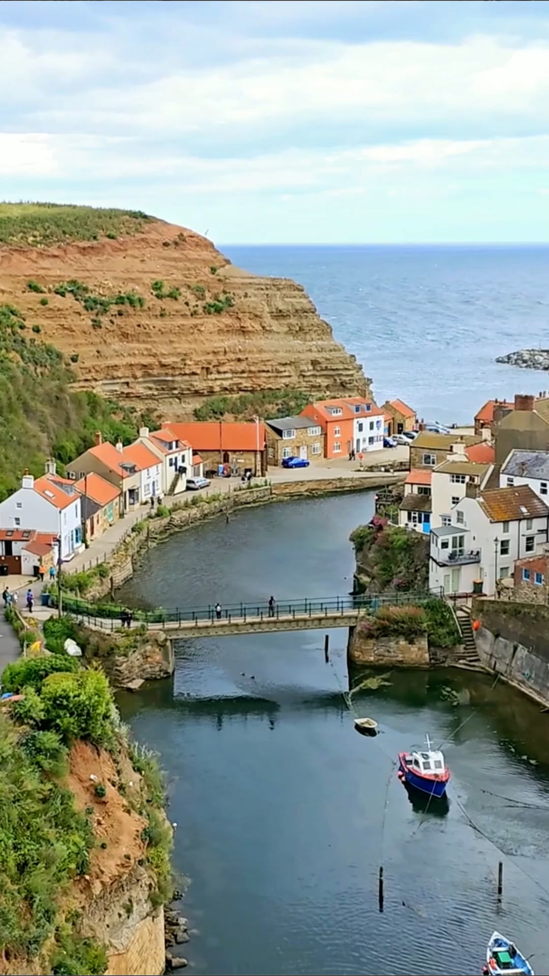 Charming Staithes: Drone views of an English fishing haven