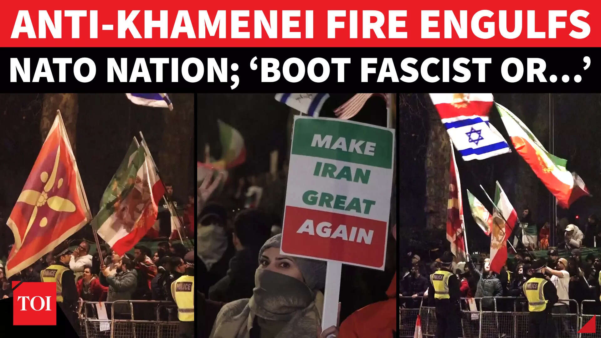 'Kick out fascist regime': London boils as anti-Khamenei protesters lay ...