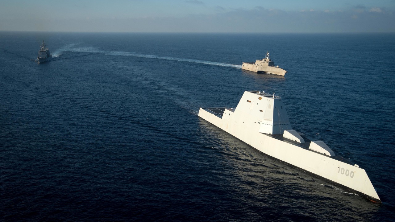 US Navy sends its futuristic $8B stealth ship out to sea