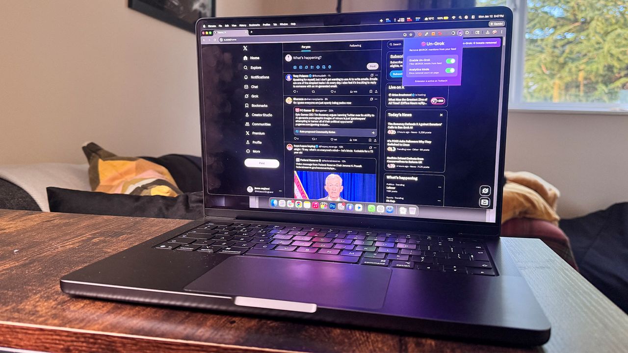 I hid Grok on X with this Chrome extension — my timeline is usable again