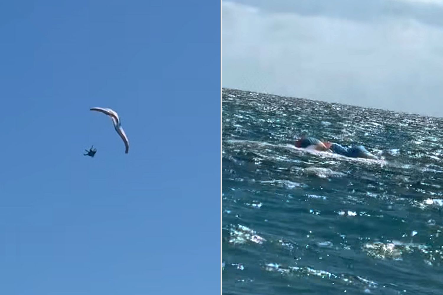 Paraglider falls 500 feet from the sky after parachute partially ...