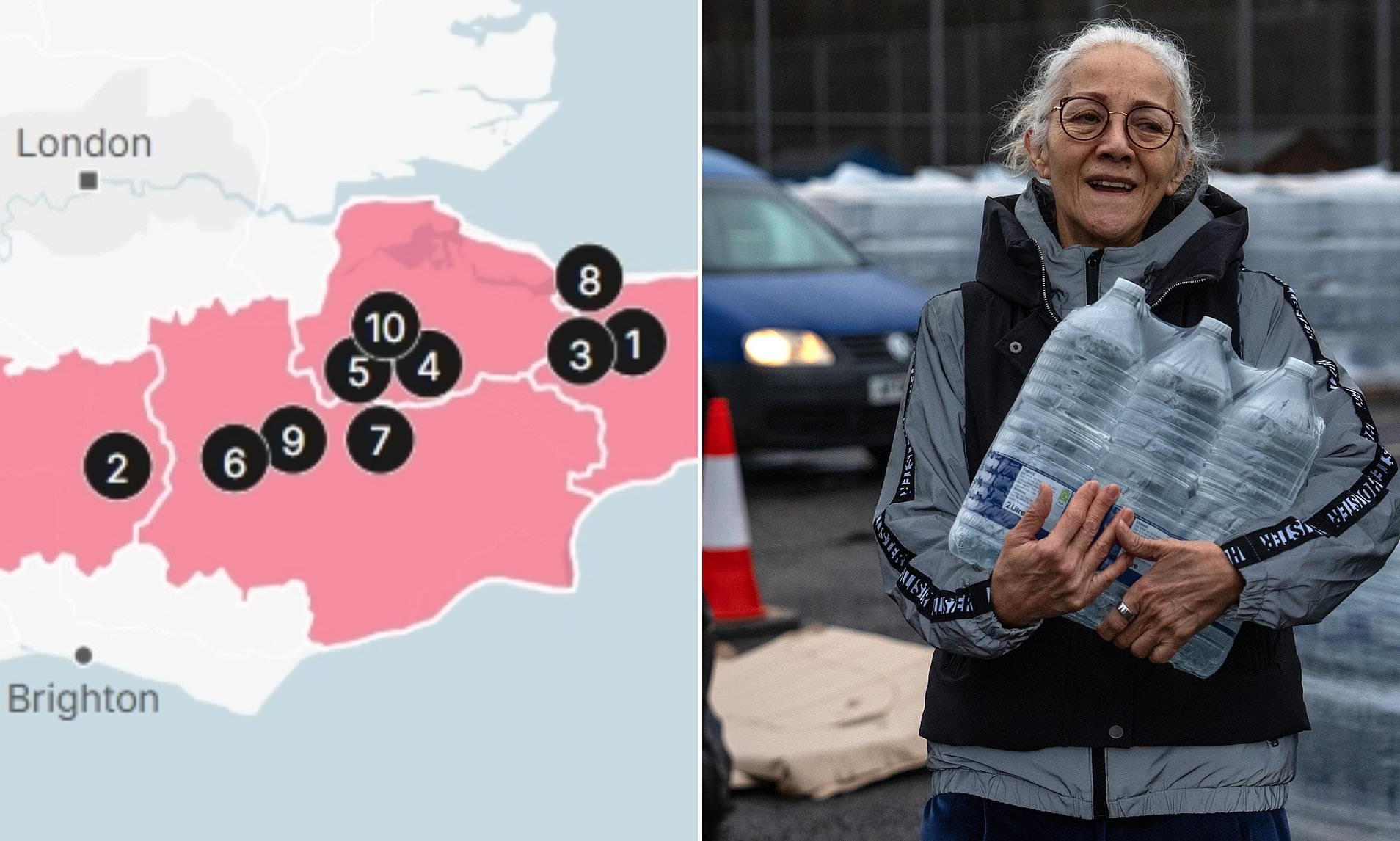 36,000 homes are still without running water in Kent and Sussex