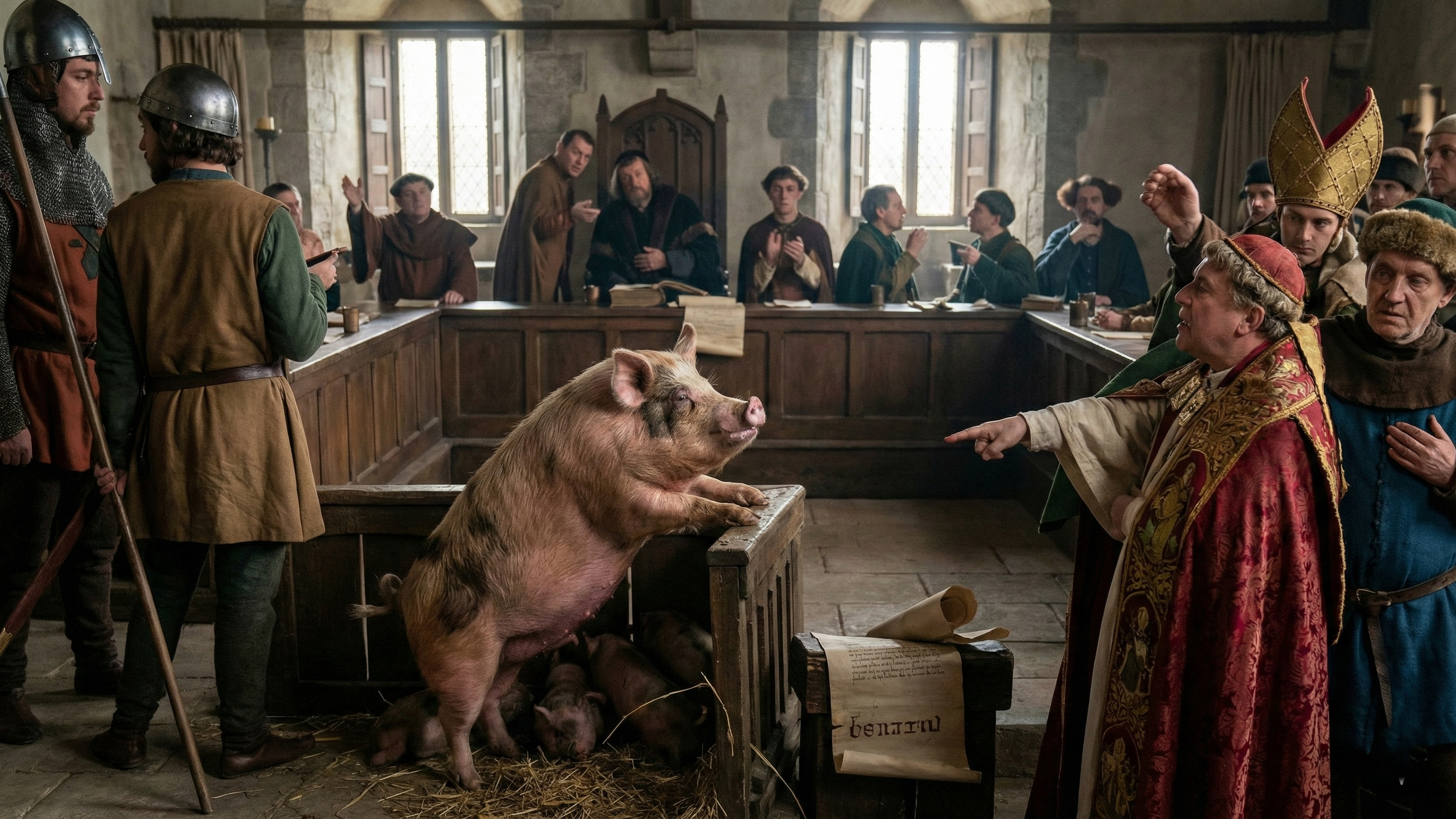 They put a pig on trial - in human clothes