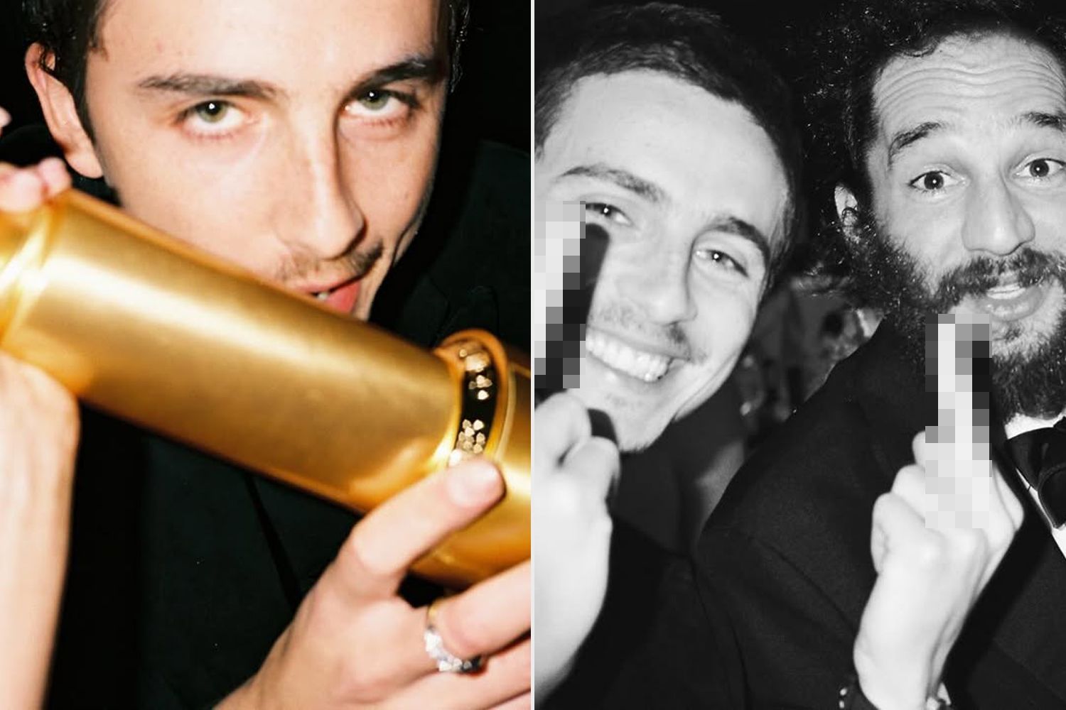 Timothée Chalamet shares behind-the-scenes glimpse of his Golden Globes ...