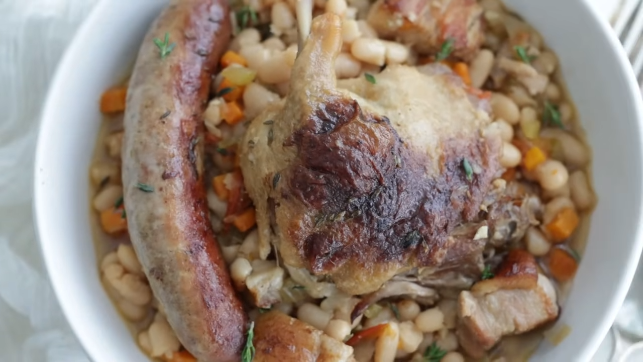 Slow-cooked duck cassoulet is the definition of cozy cooking