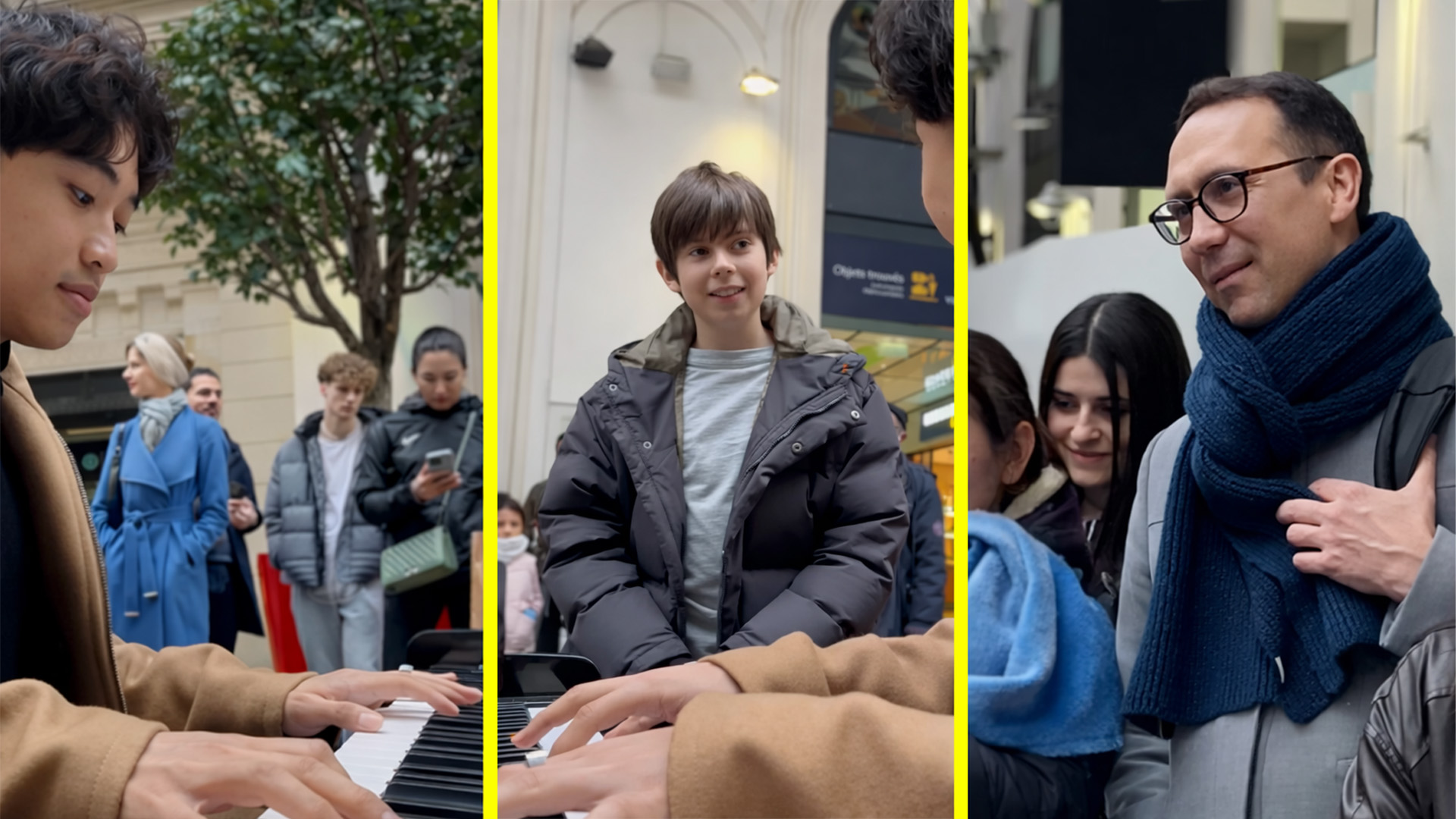 12-year-old boy sings Another Love on the street piano