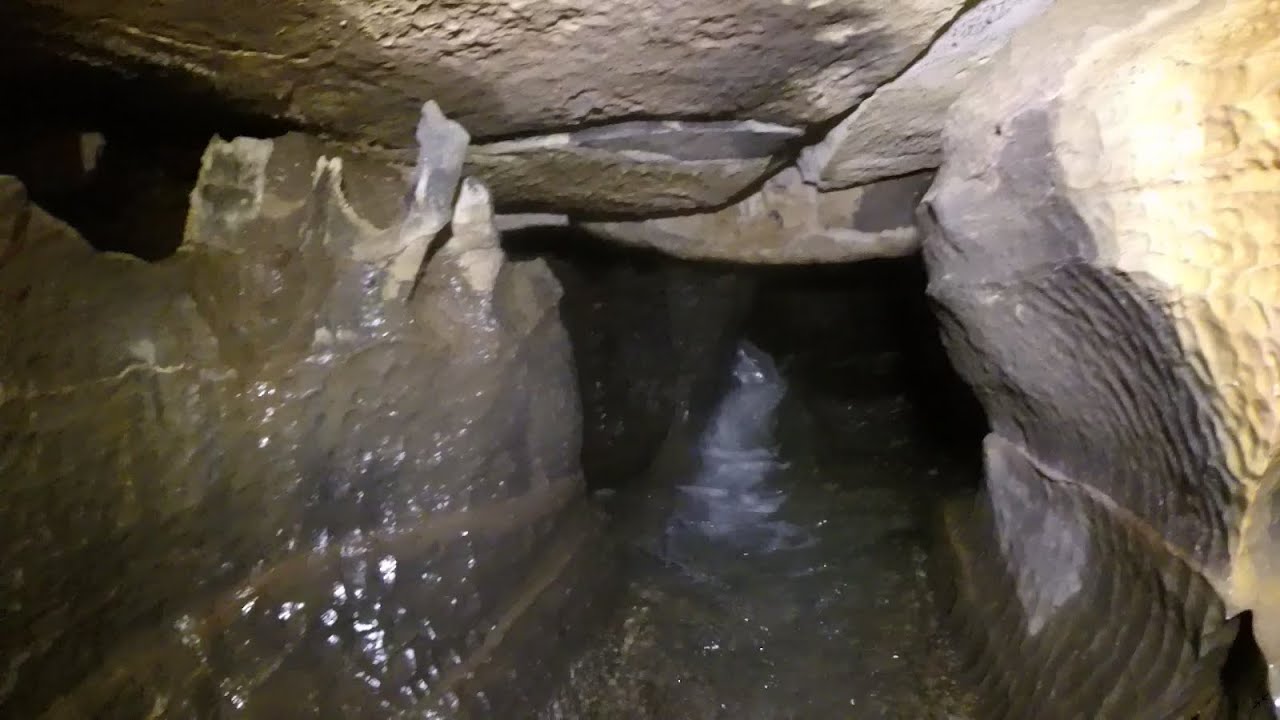 A waterfall hidden deep inside a cave few people ever see