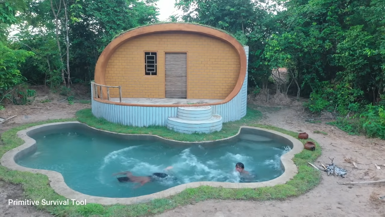 60 days building a luxury dream underground house with a hidden ...