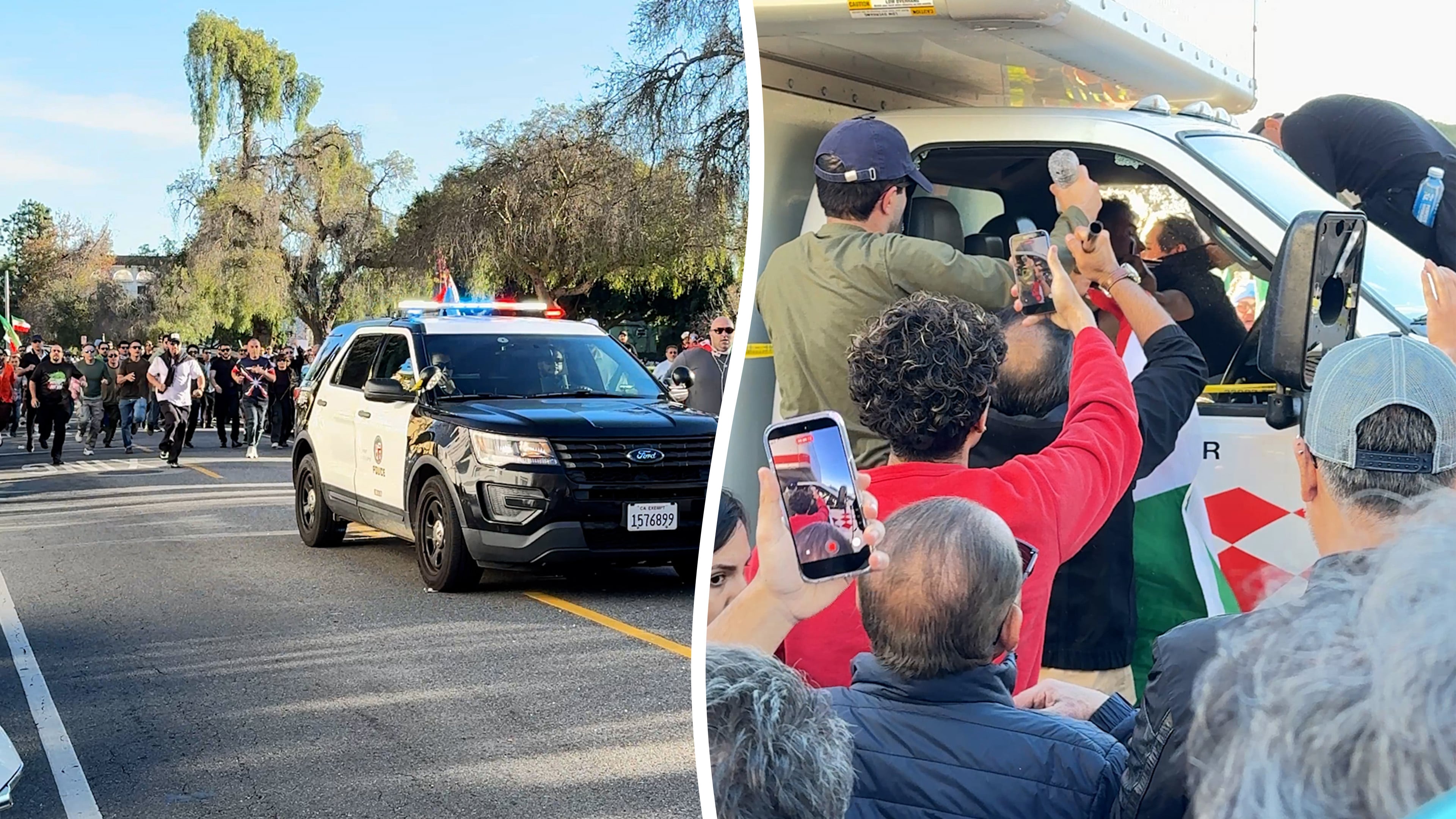 U-Haul truck drove at Iranian rally crowds prompting chaos