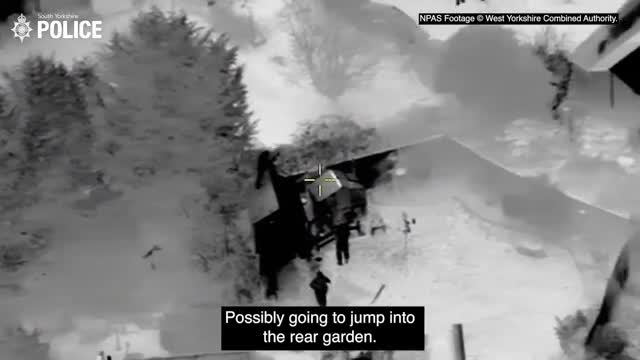 Wanted man gets stuck on garden shed roof while fleeing police