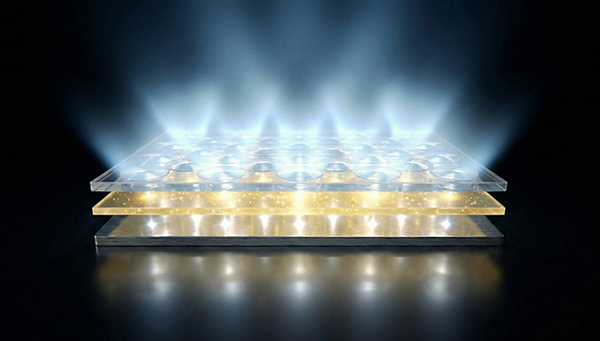 Near-planar outcoupling structures for enhanced external quantum ...