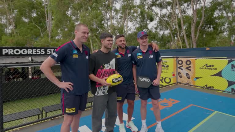 Alcaraz teams up with the Melbourne Demons ahead of career grand slam push