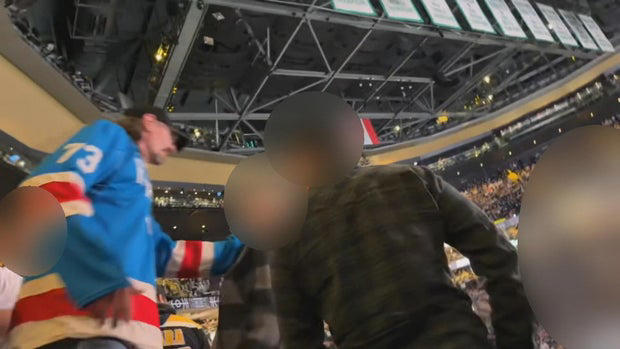 Video appears to show Bruins fan pushed down stairs by New York Rangers ...