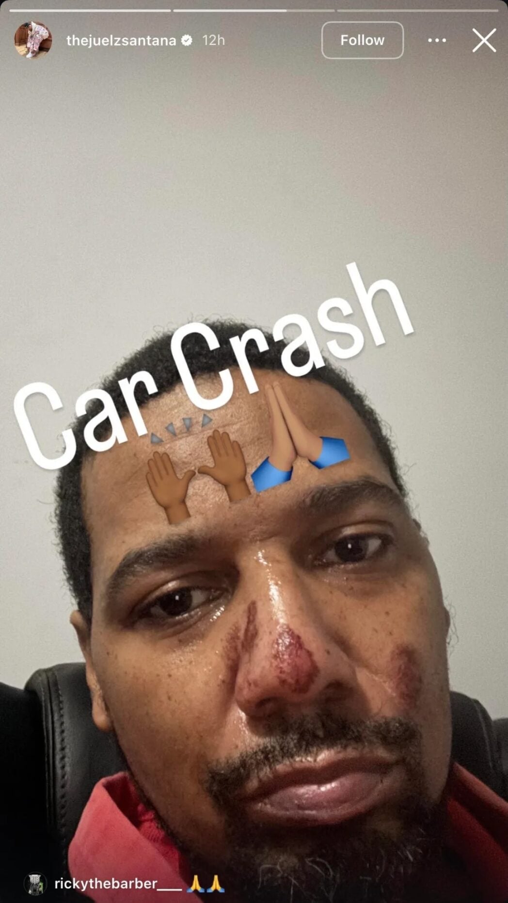 Juelz Santana reveals he was involved in car crash
