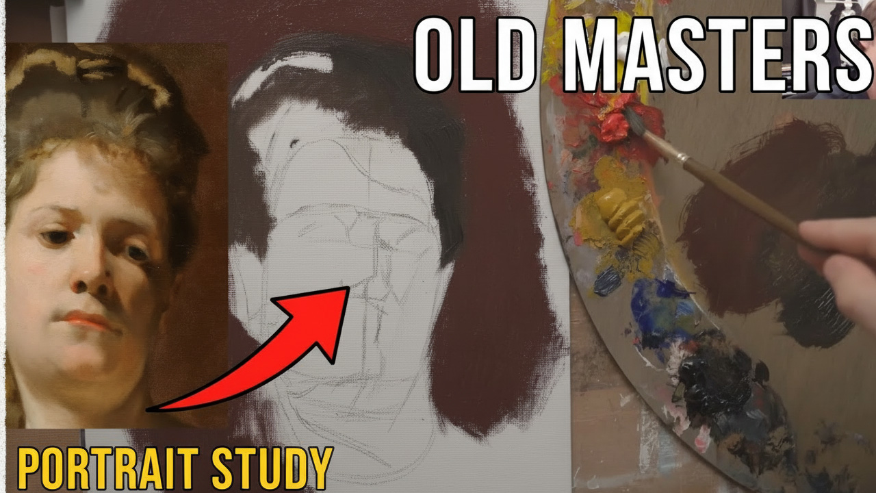 Oil painting techniques explained through a full portrait painting process