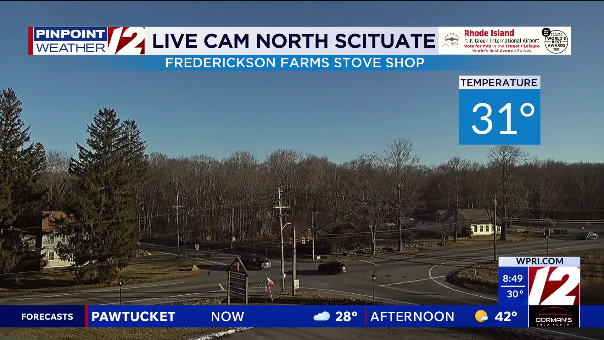 WPRI 12 weather forecast for 1/13/26: Dry today; showers tonight